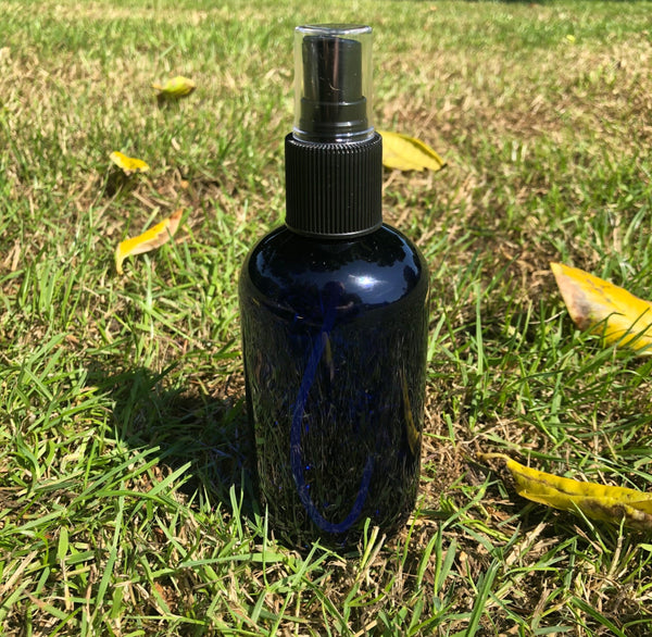 250 ml Blue Plastic (PETG) bottle with Spray - Bomar Aromatherapy